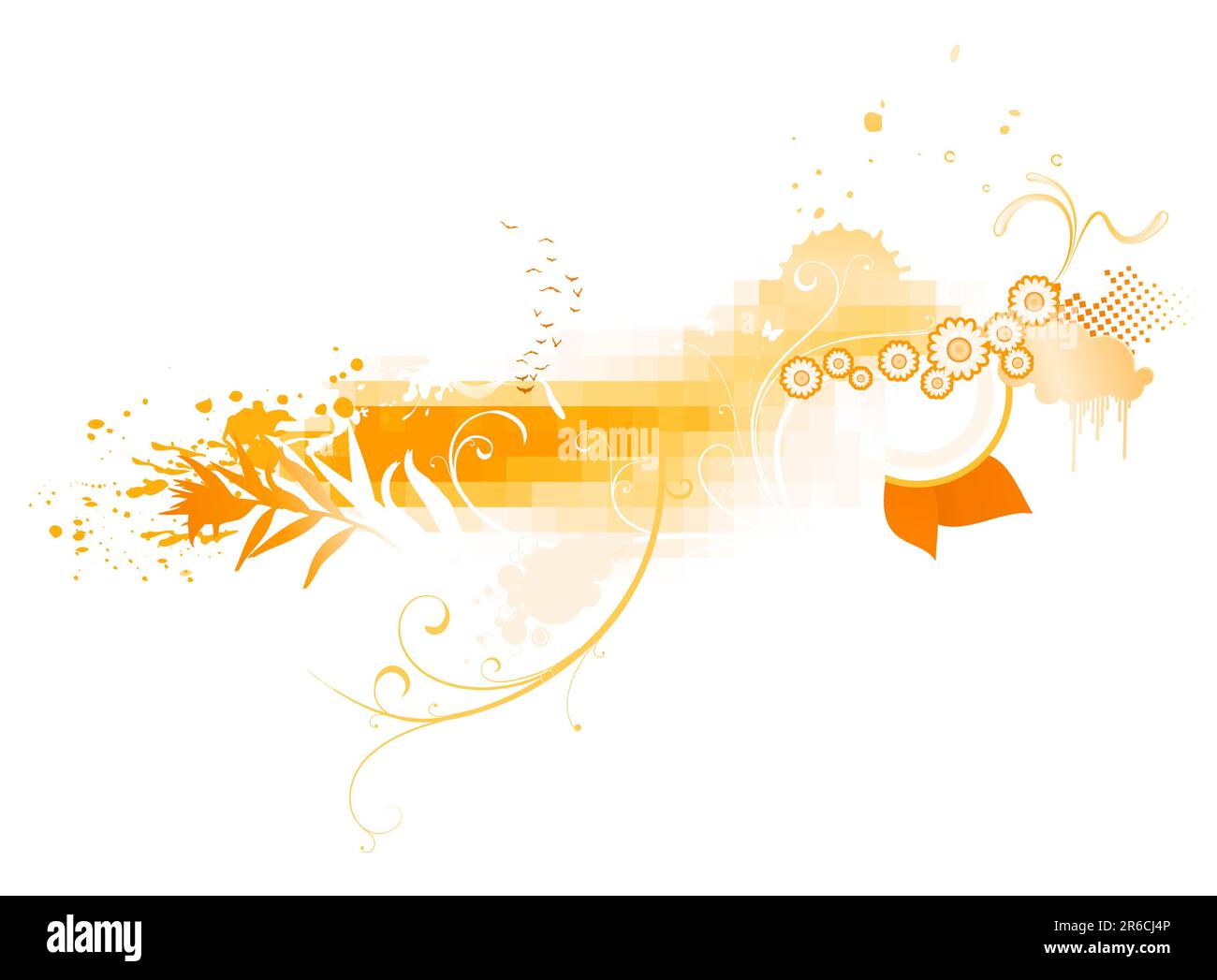 Vector illustration of red funky abstract background made of geometric ...