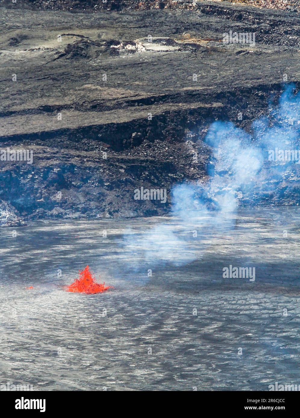 Lava fountains into a crater as Kilauea erupts in Hawaii on Wednesday, June 7, 2023. Hawaii ...