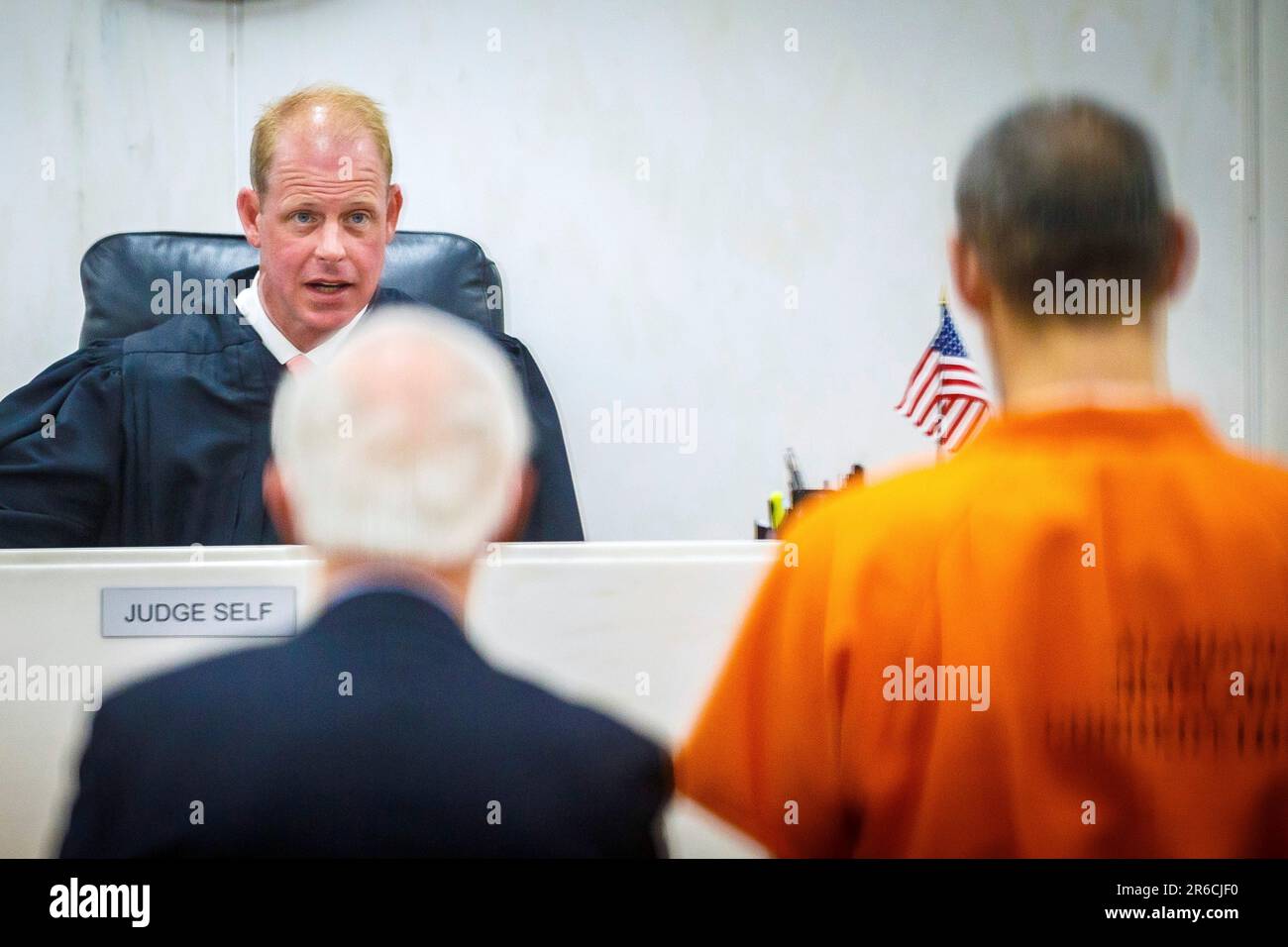 Circuit Court Judge Ben Graves, from left, delivers the sentence as ...