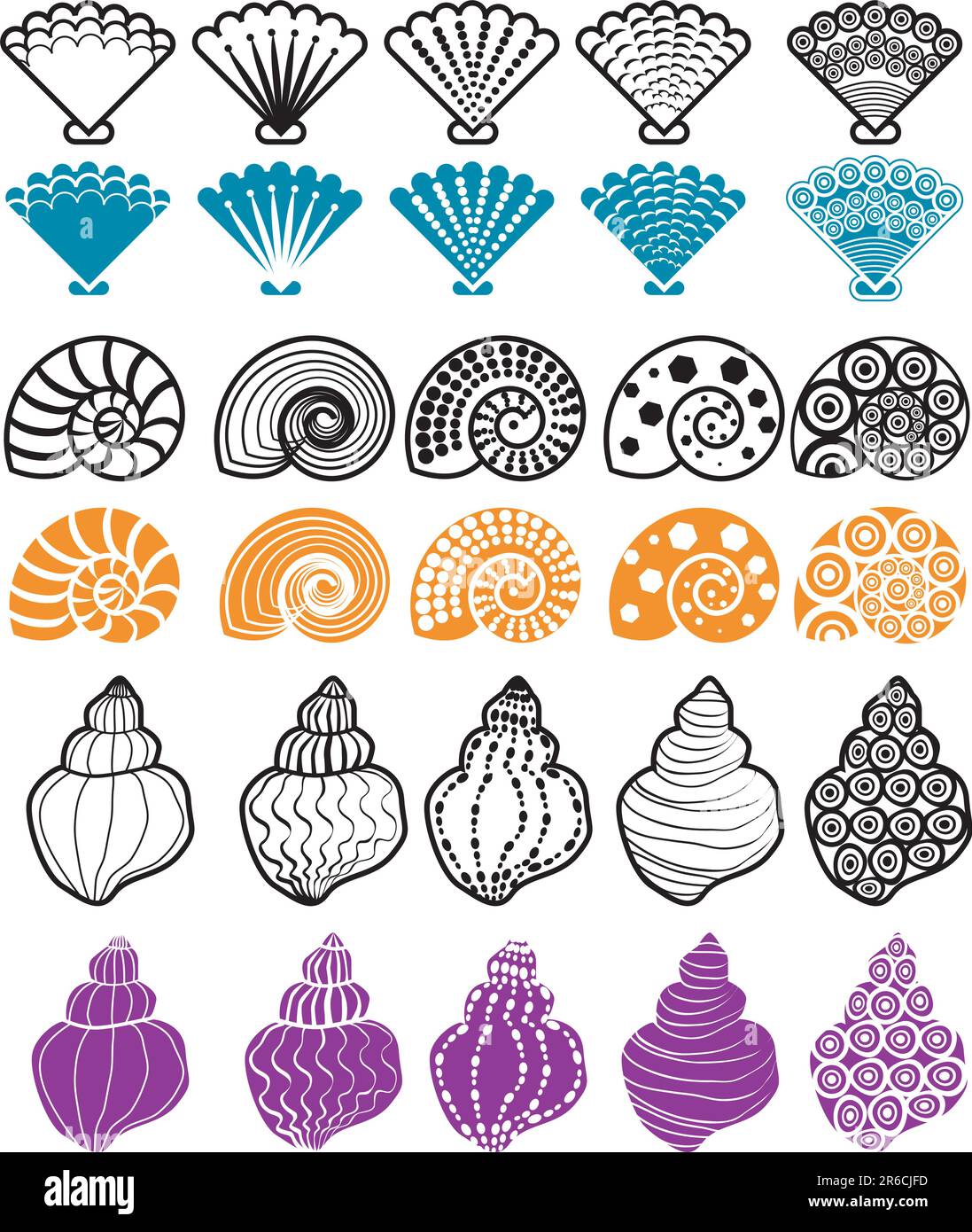 Shell pattern Cut Out Stock Images & Pictures - Alamy