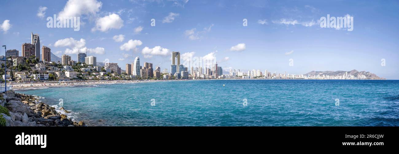 Panorama of Benidorm. Capital of the Costa Blanca, Alicante, Spain ...