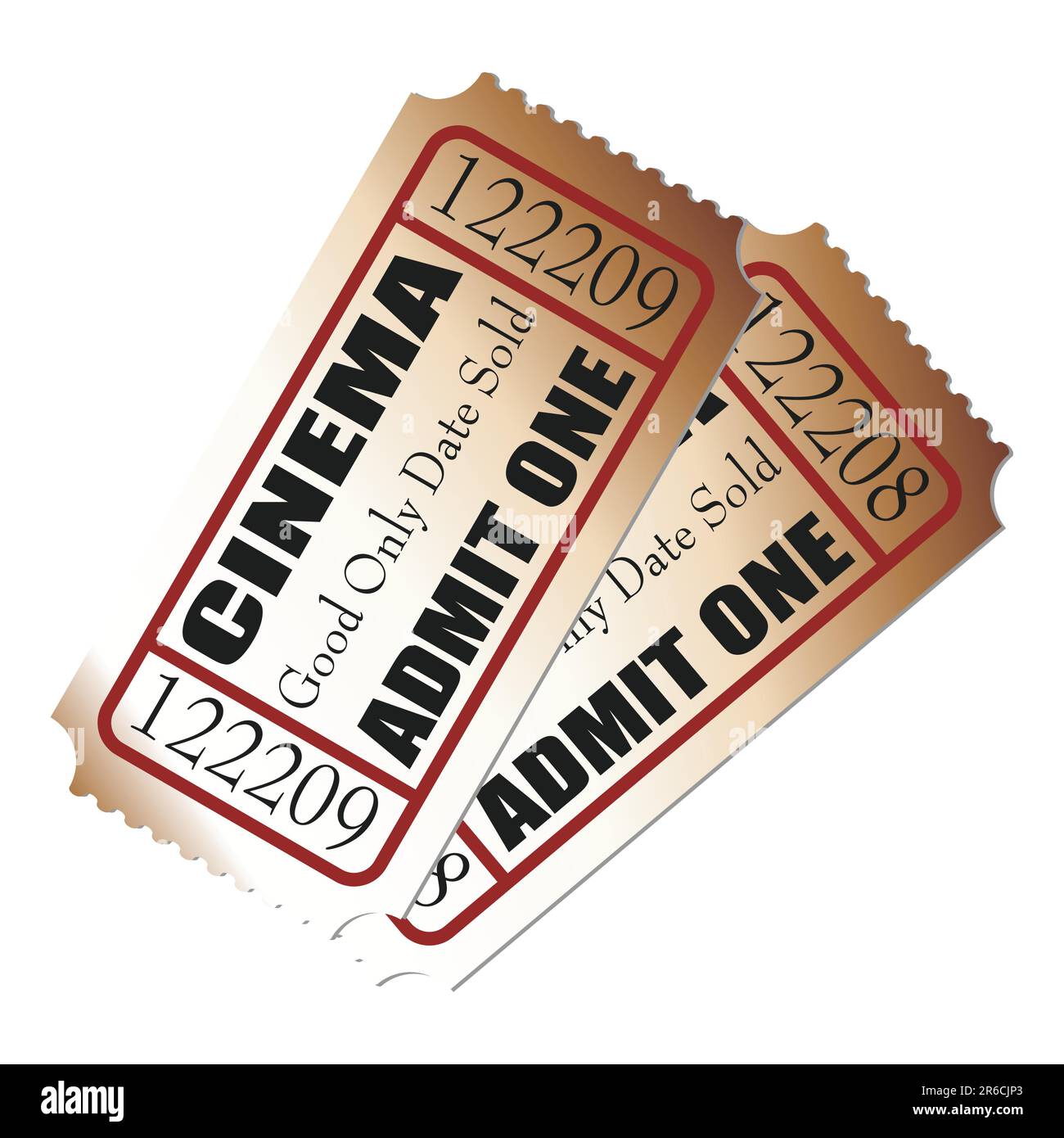 Cinema tickets on top of each other Stock Vector Image & Art - Alamy