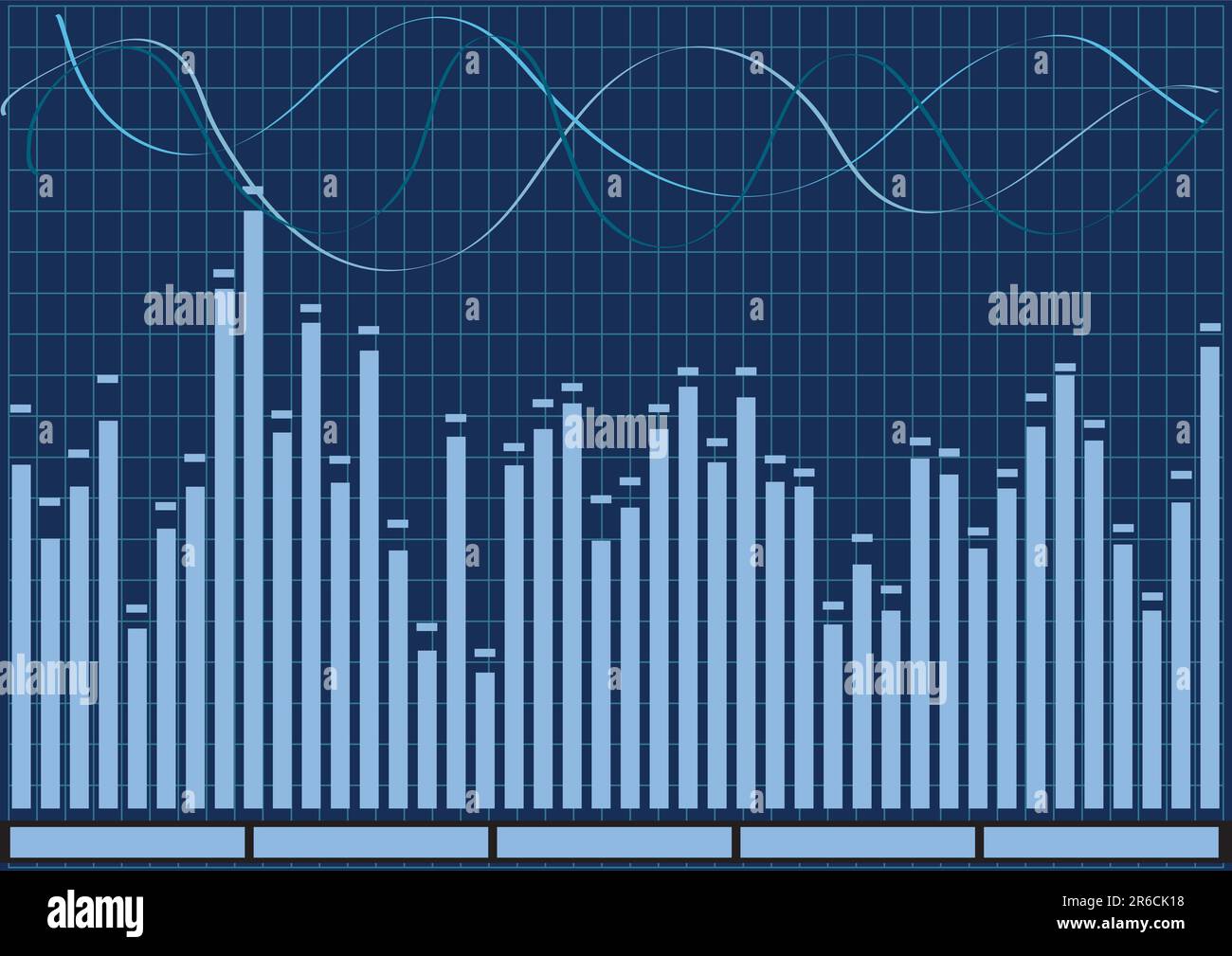 Audio Equalizer in blue color vector illustration Stock Vector Image ...