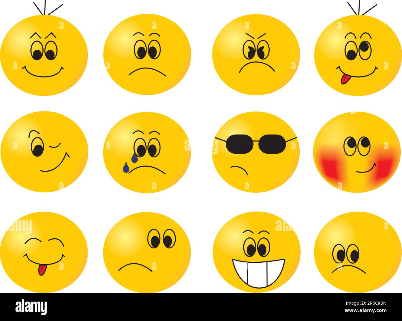 Vector emoticos expressing different feelings Stock Vector Image & Art ...