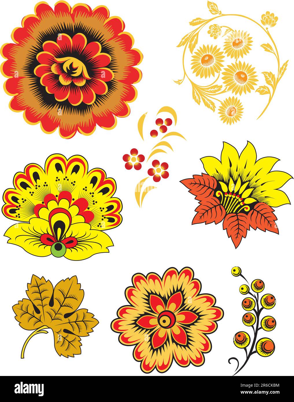 Traditional garden flower Stock Vector Images - Alamy