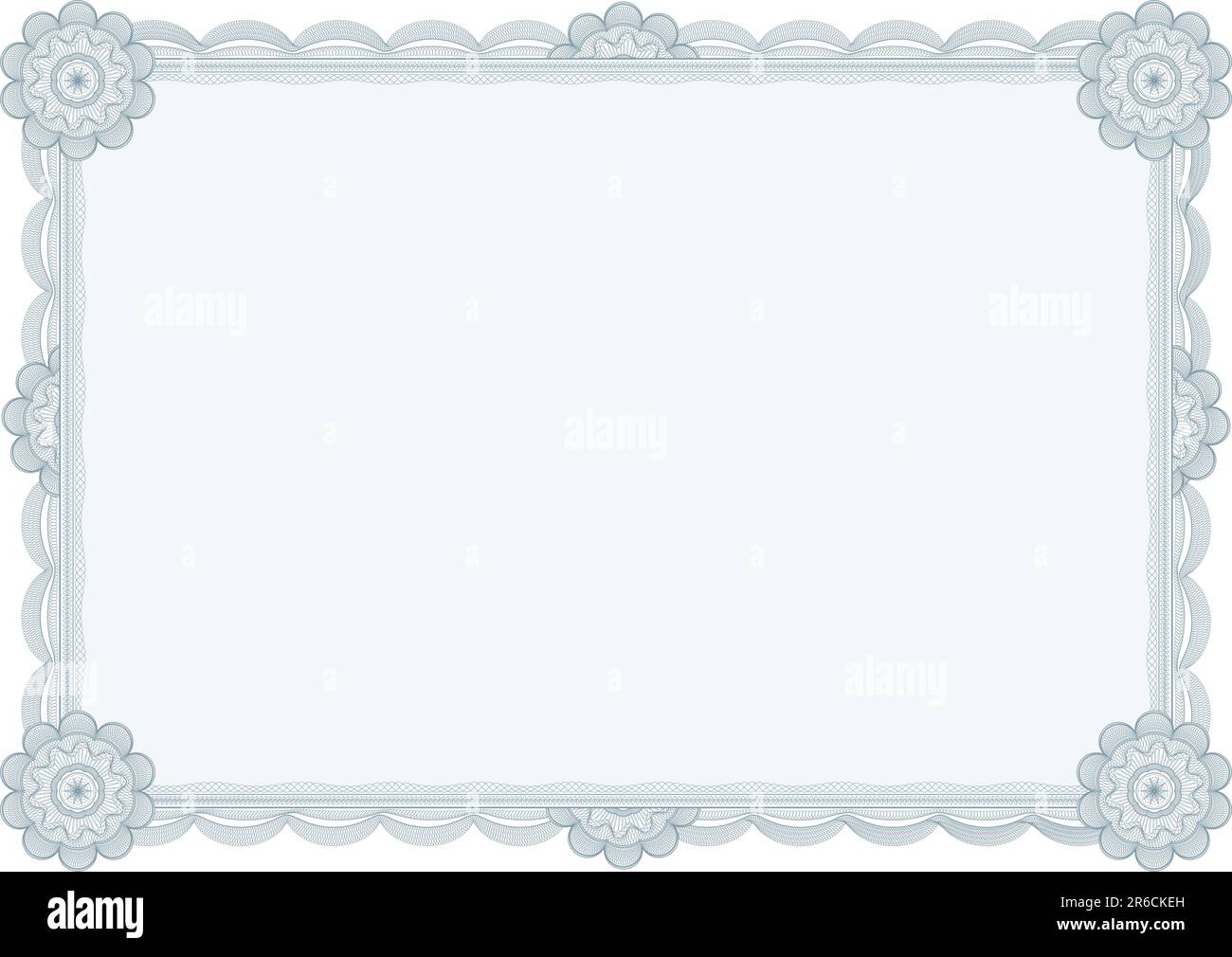 Classic guilloche border for diploma or certificate. Lines not ...