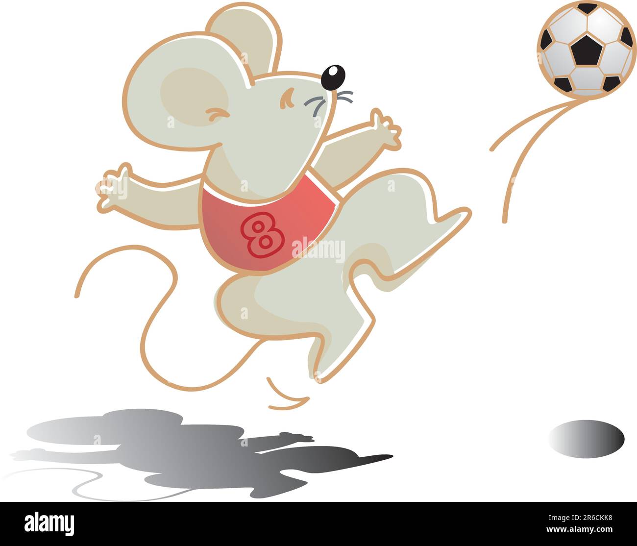 vector illustration for a mouse as a soccer player Stock Vector Image ...