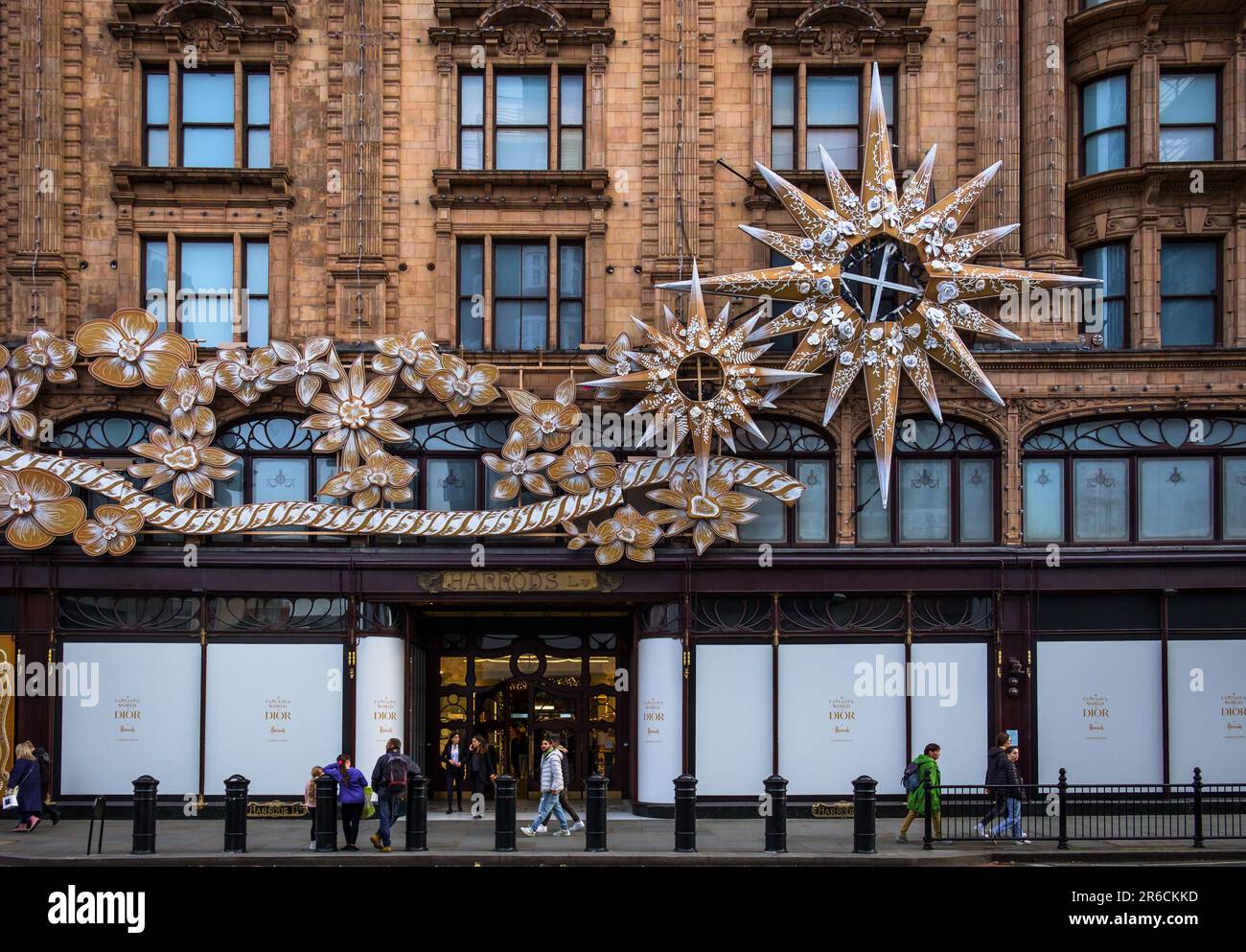 England, United Kingdom, Nov 2022, view of Harrods building in the ...