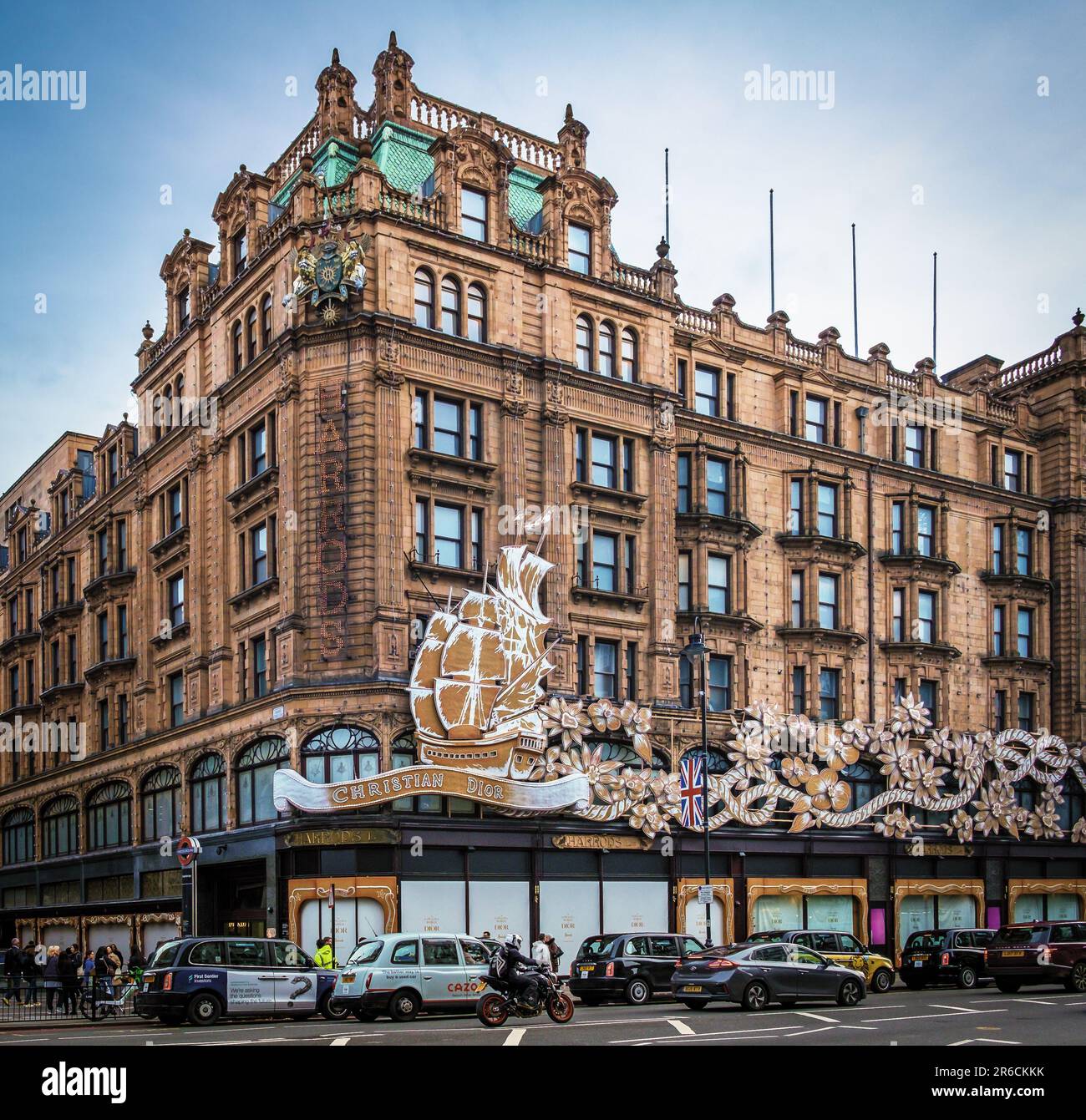 England, United Kingdom, Nov 2022, view of Harrods building in the ...