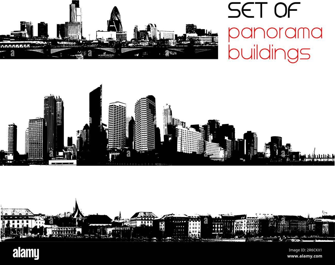 Set of cities. Vector Stock Vector Image & Art - Alamy