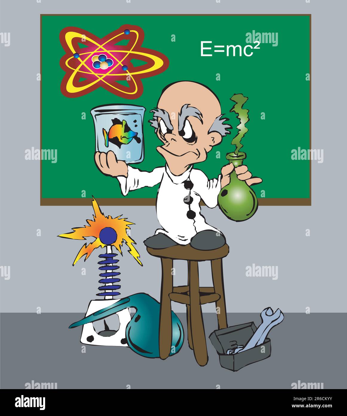 Scientist illustration vector hi-res stock photography and images - Alamy