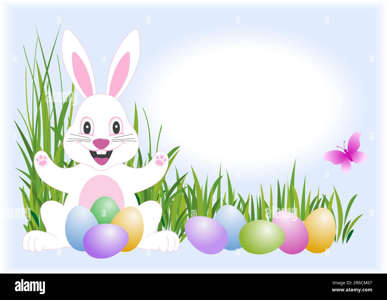 Easter bunny and easter eggs Stock Vector Image & Art - Alamy