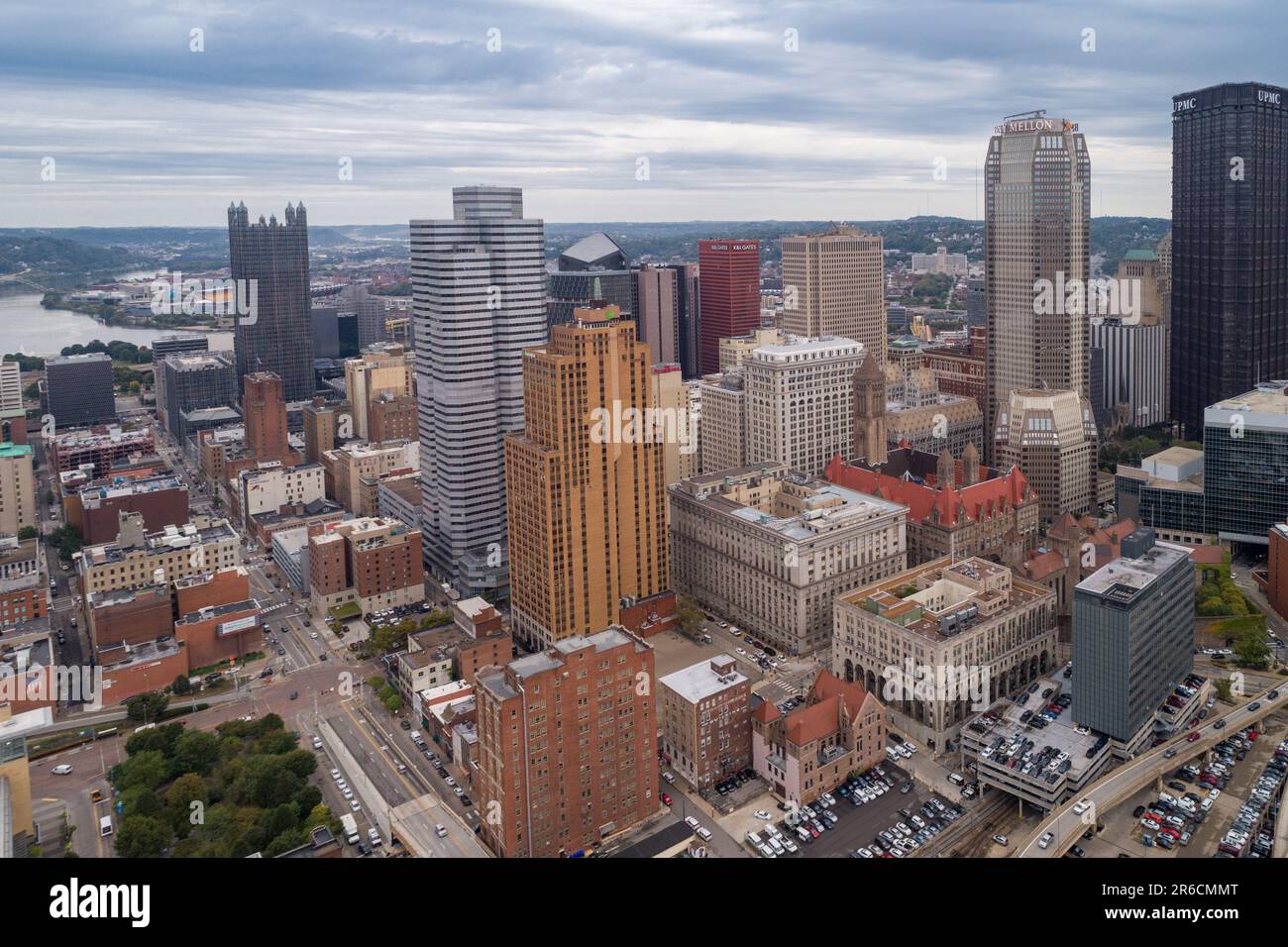 Pittsburgh Downtown in Pennsylvania, USA. Skyscrapers in Business ...
