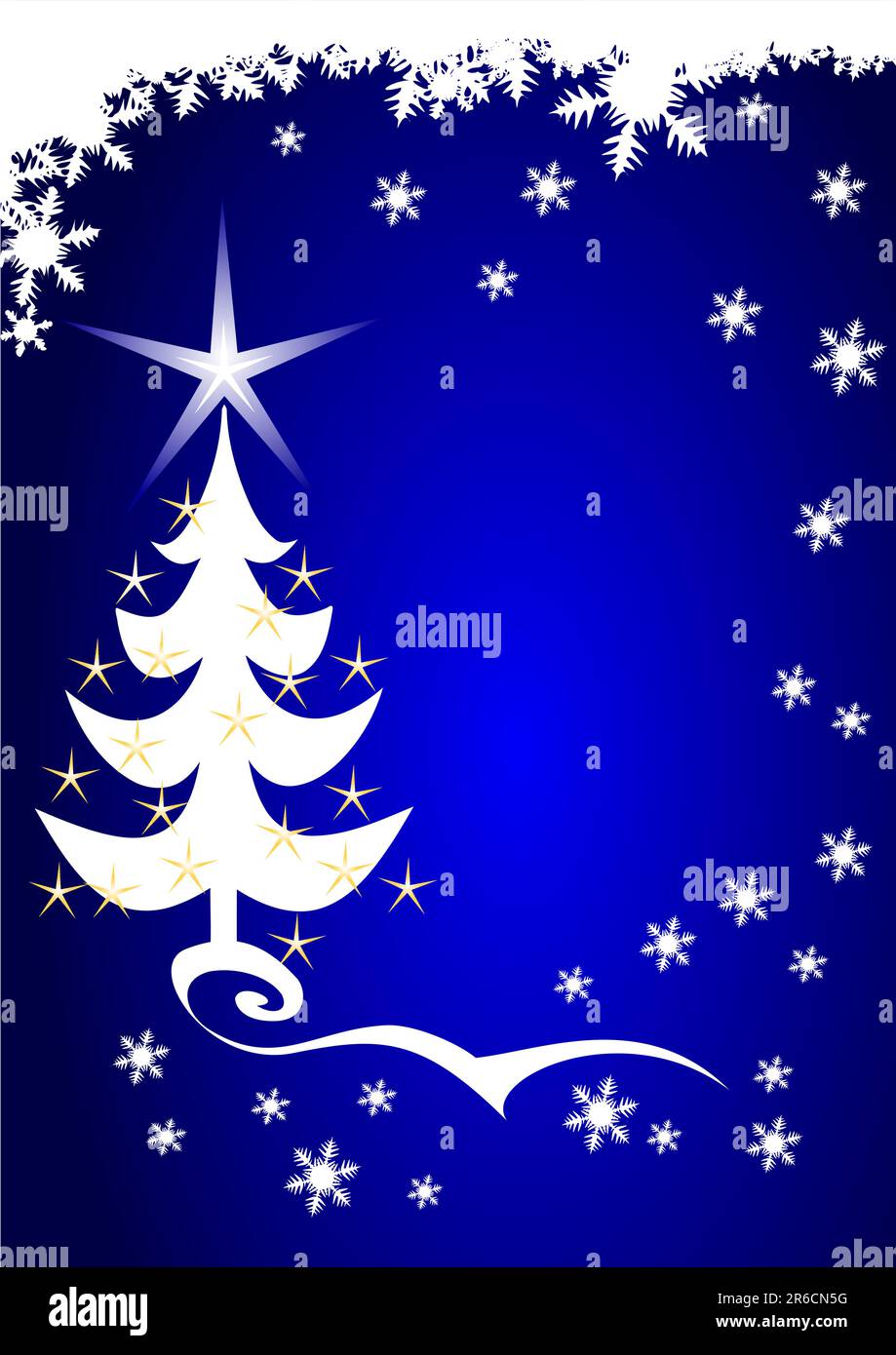 Small snowy christmas tree Stock Vector Images - Alamy
