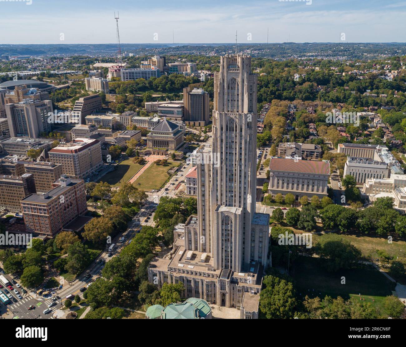 Cathedral of Learning, a 42-story Late Gothic Revival Cathedral, at the ...