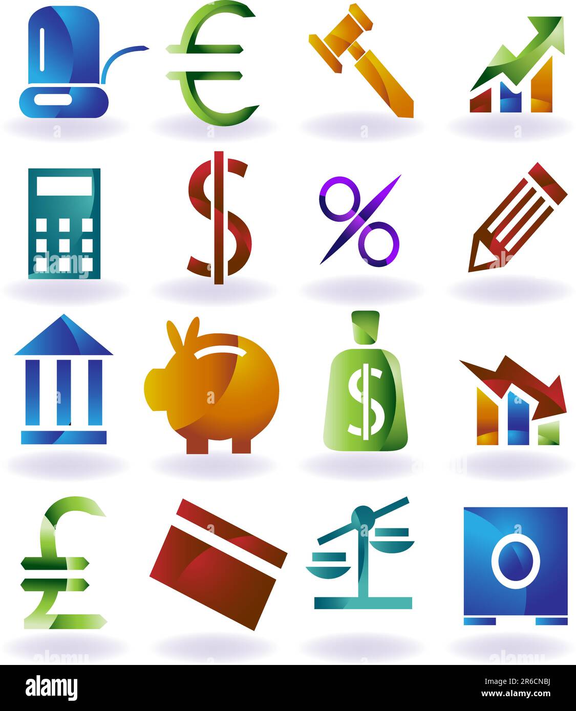 Collection of sixteen banking themed buttons Stock Vector Image & Art ...