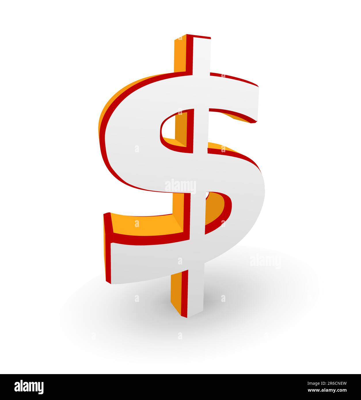 Vector illustration of Dollar symbol isolated on a white background ...