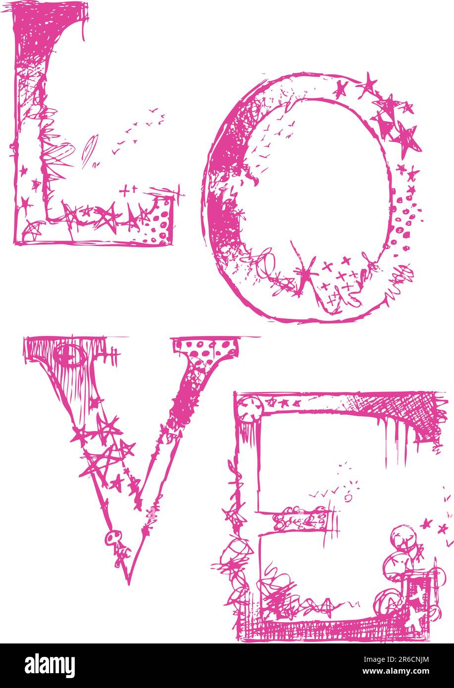 Pretty typography Cut Out Stock Images & Pictures - Alamy