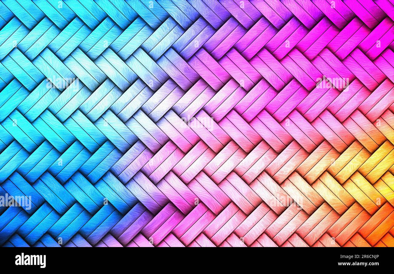 colorful woven background, 3d illustration Stock Photo - Alamy