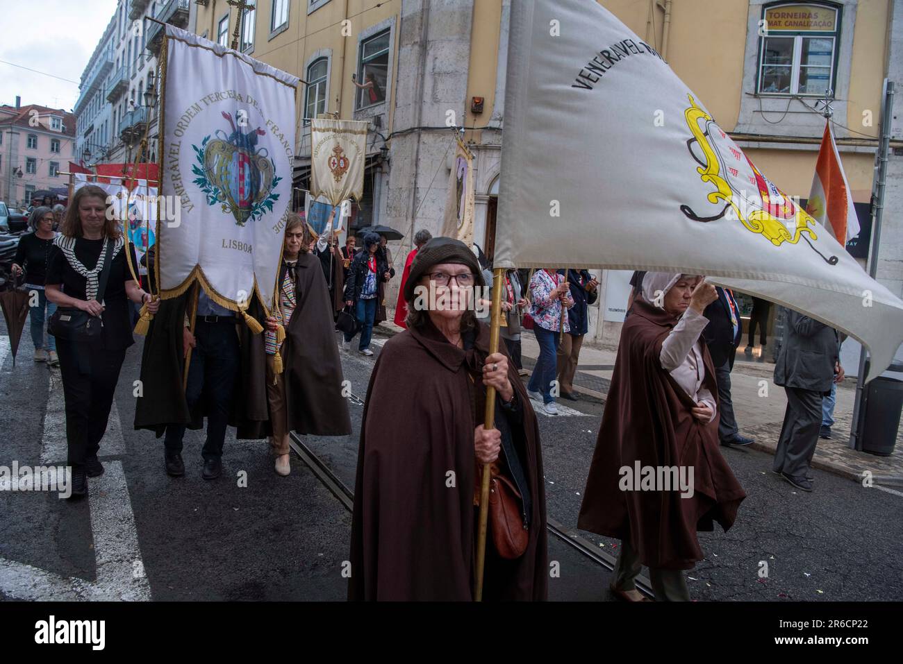 Lisbon, Portugal. 08th June, 2023. Catholic devotees wearing religious ...