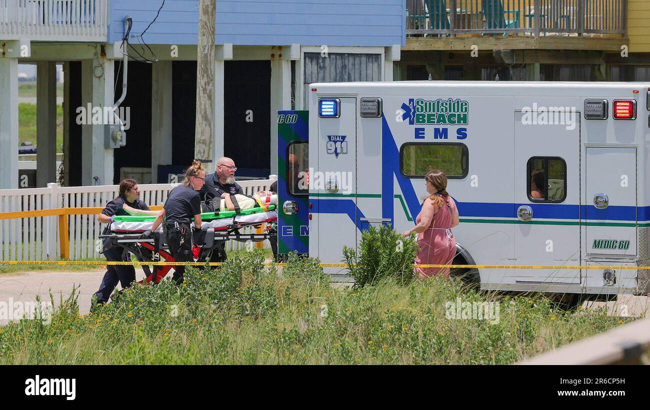 A member of Bayou City Fellowship Youth Group is loaded into ambulance ...