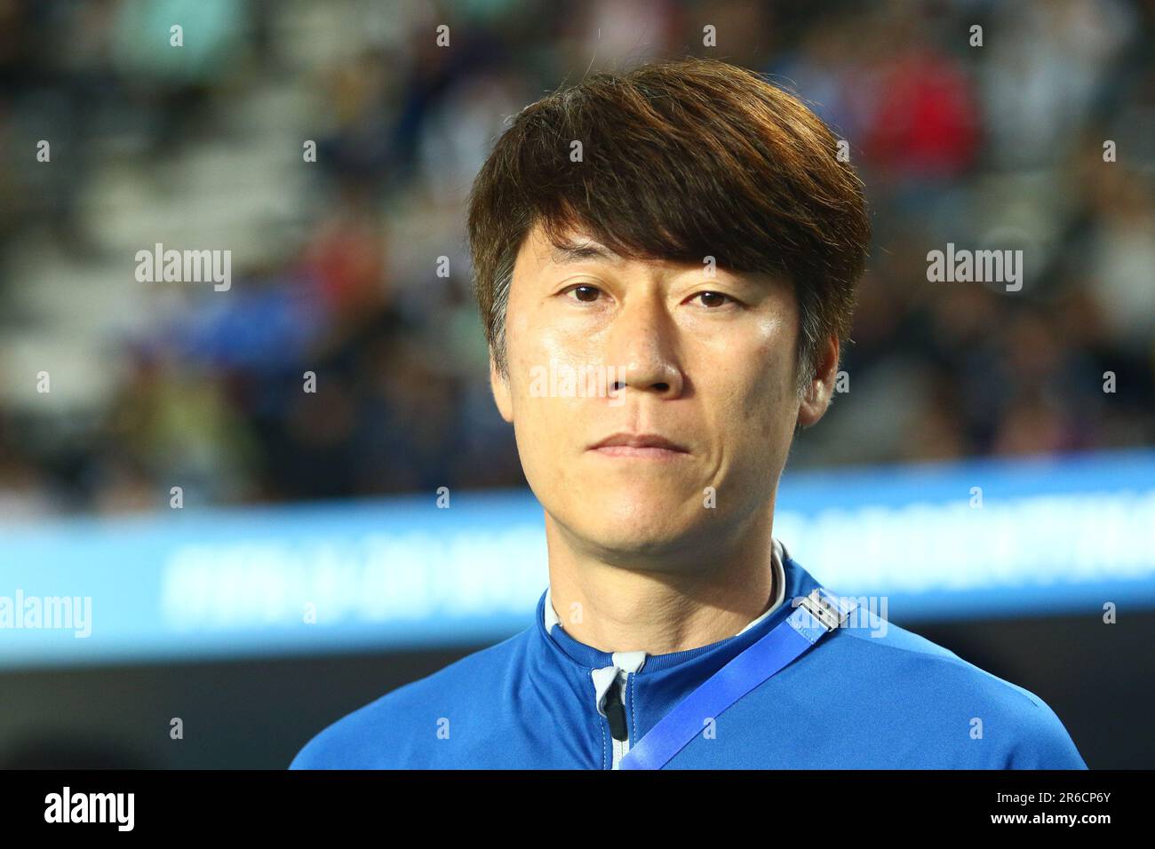 La Plata, Argentina. 8th June, 2023. Eun-Jung Kim, coach of South Korea ...