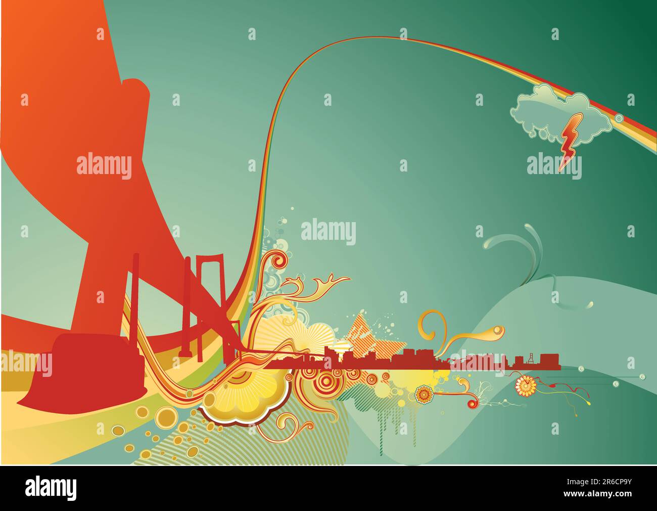 Grunge styled urban summer background. Vector illustration Stock Vector ...