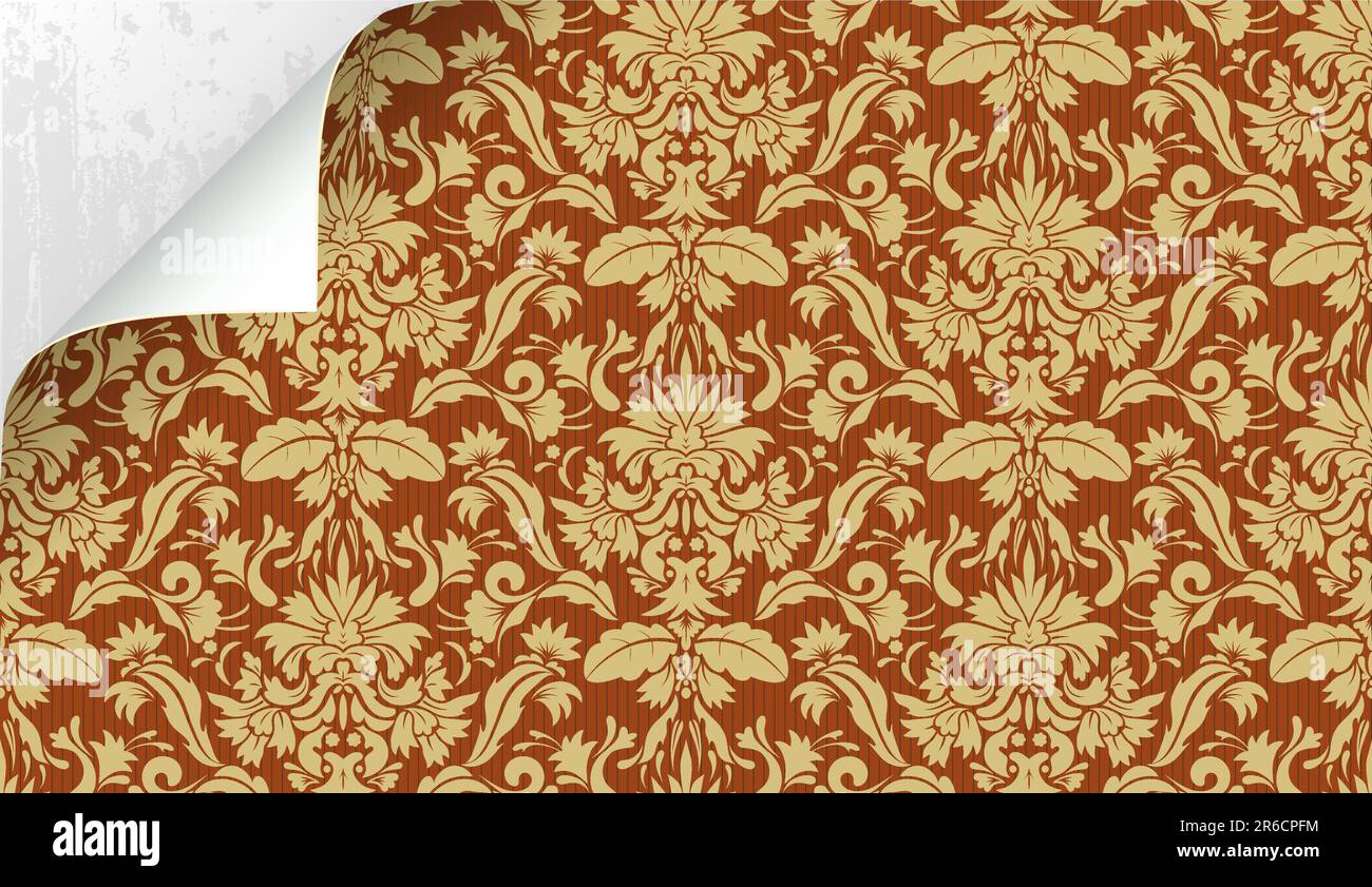 Vector illustration of Ornate floral Decorative wallpaper background ...