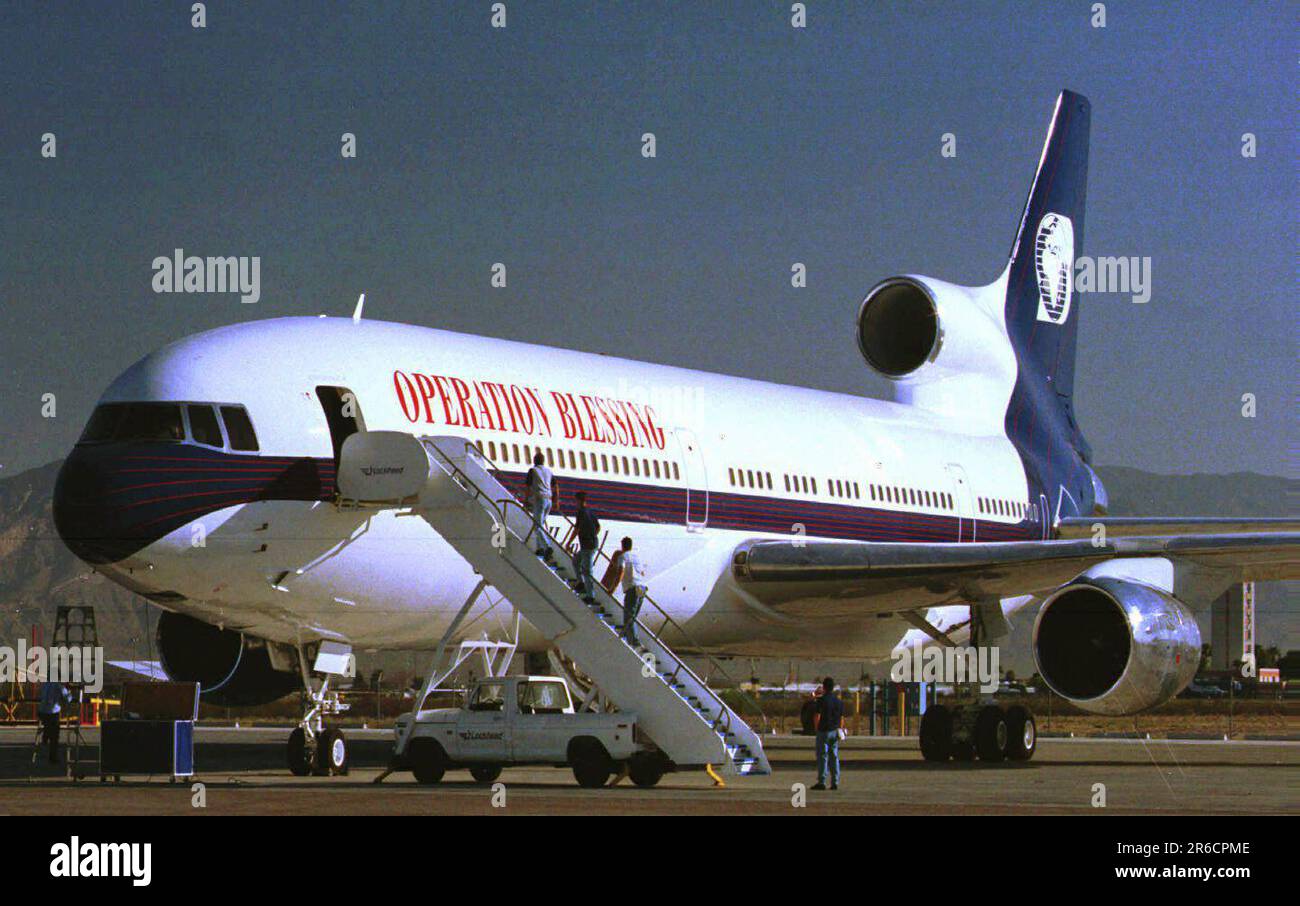 FILE - A reconditioned L-1011 jumbo jet sits on the tarmac at Lockheed ...
