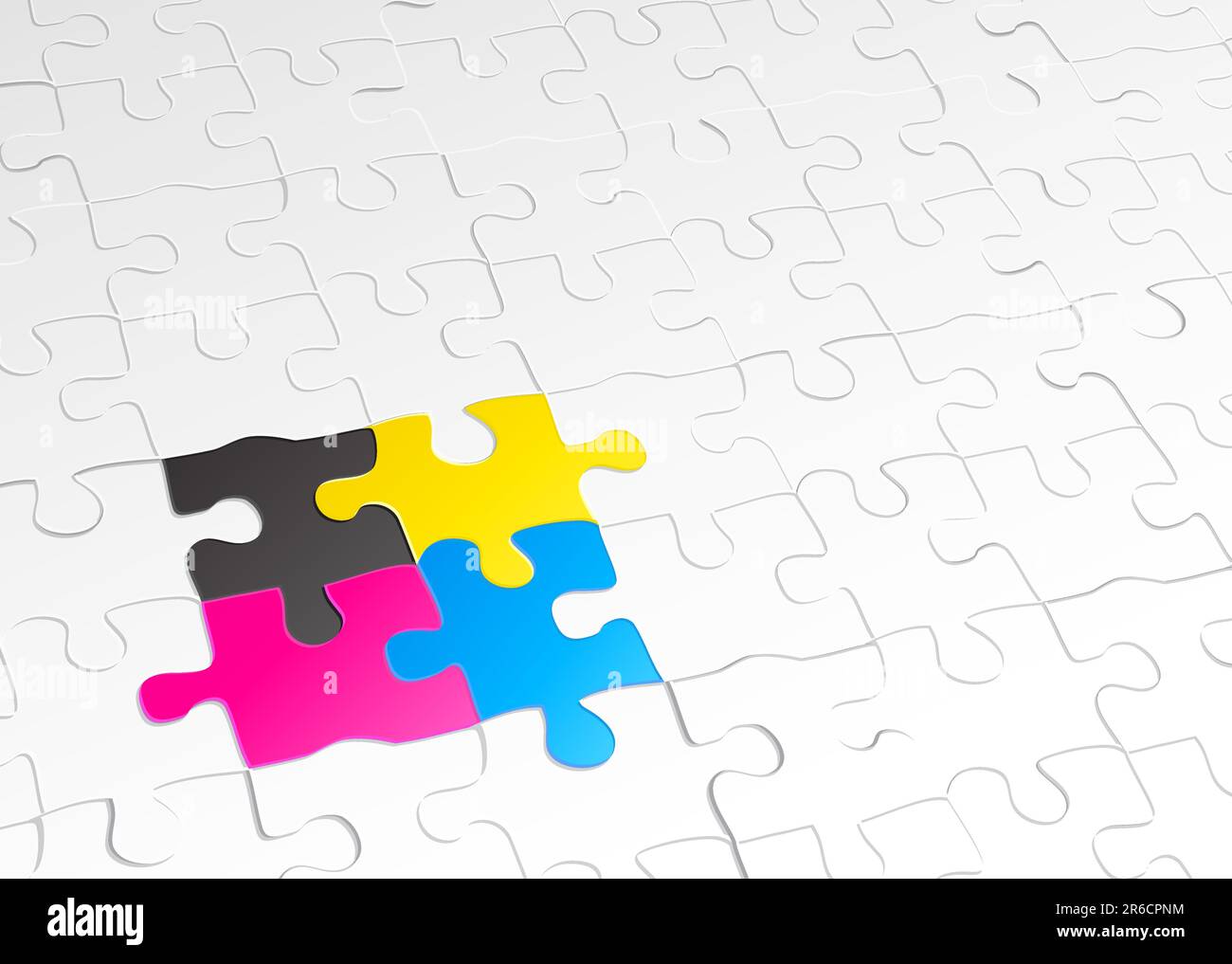 Vector illustration of abstract background made of jigsaw puzzle ...