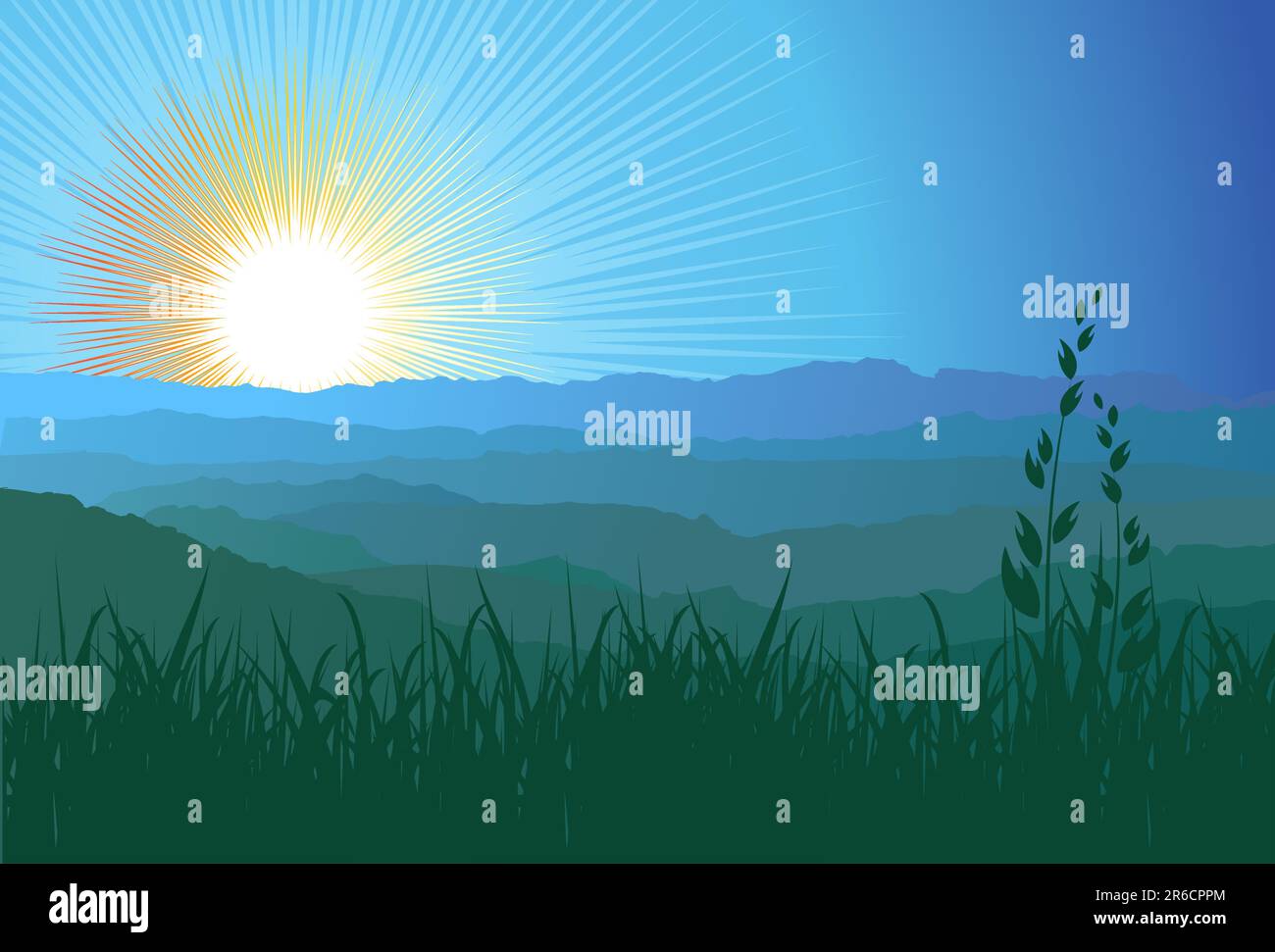 Ascending terrain Stock Vector Images - Alamy