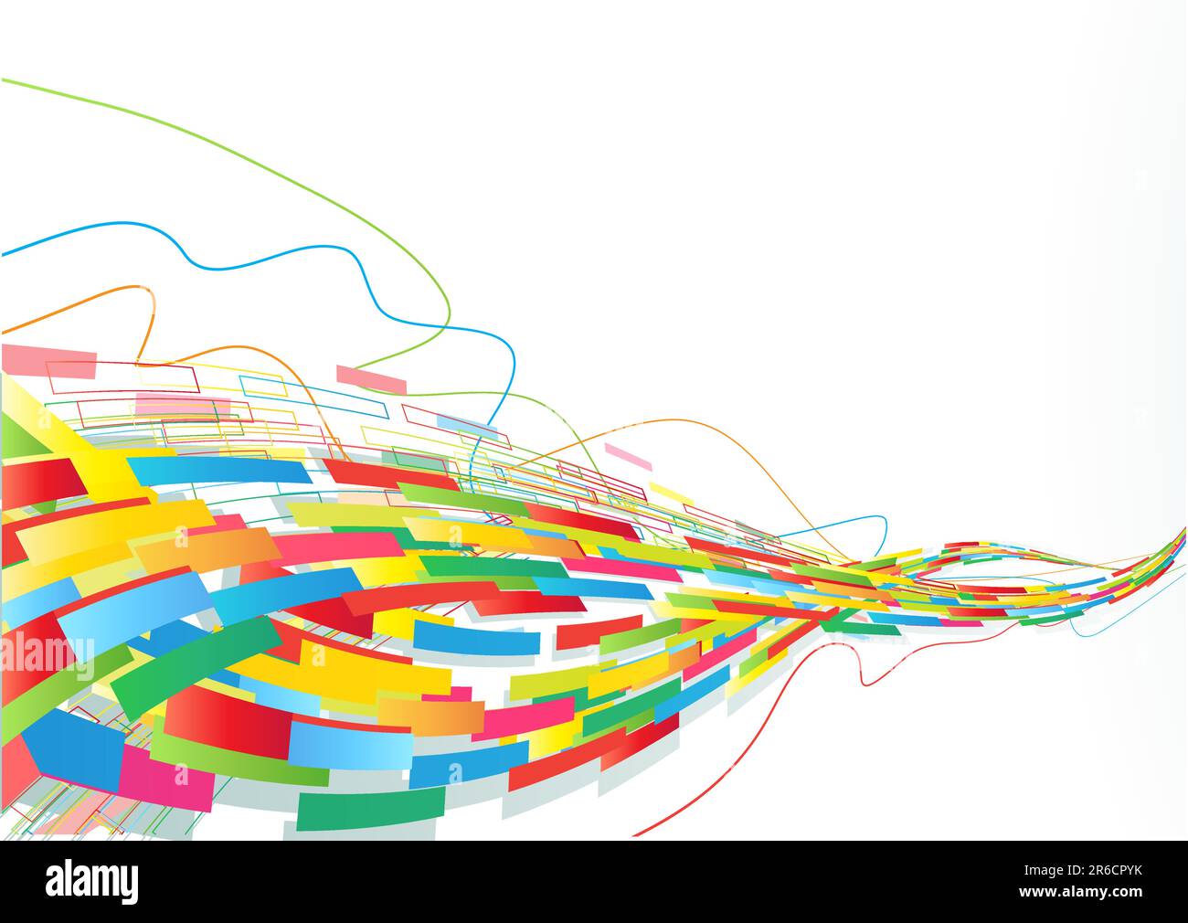 Vector illustration of abstract background with of wave lines made of ...