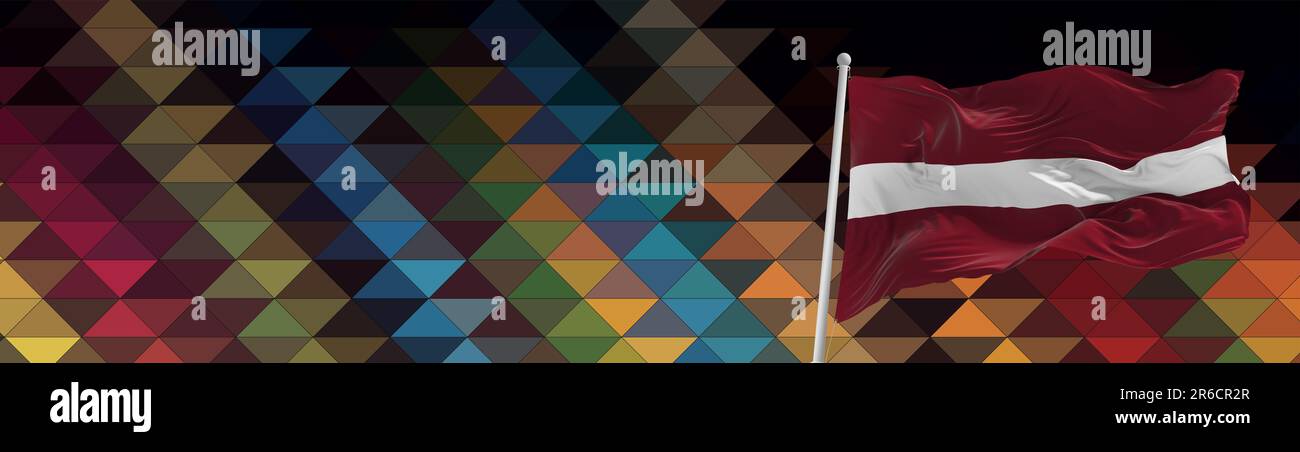Flag latvia waving in wind hi-res stock photography and images - Alamy