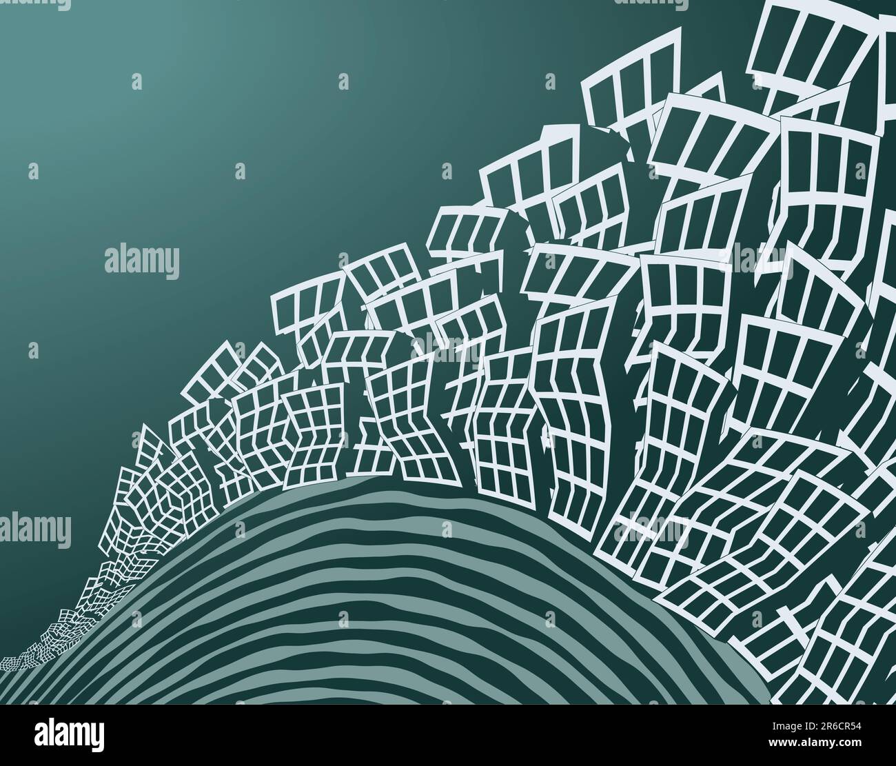 Editable vector illustration of an endless city Stock Vector Image ...