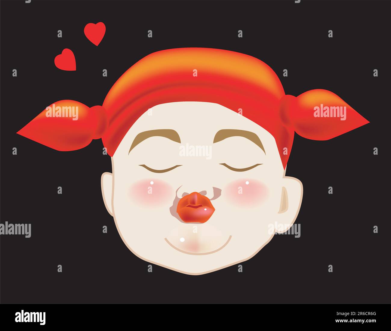 vector illustration for a boy ask for a kiss, humor Stock Vector Image ...