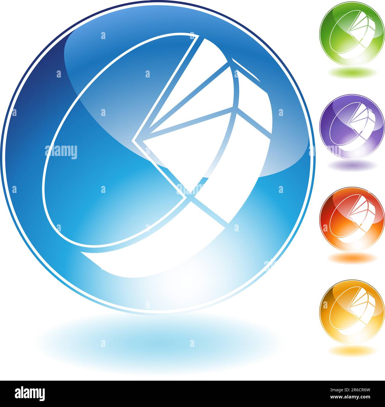 3D Business diagram buttons of pie chart Stock Vector Image & Art - Alamy