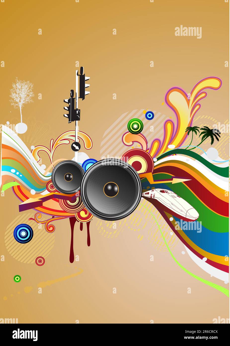 Vector illustration of shiny abstract party design Stock Vector Image ...