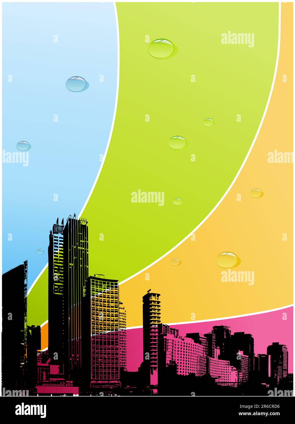 City with color background. vector Stock Vector Image & Art - Alamy