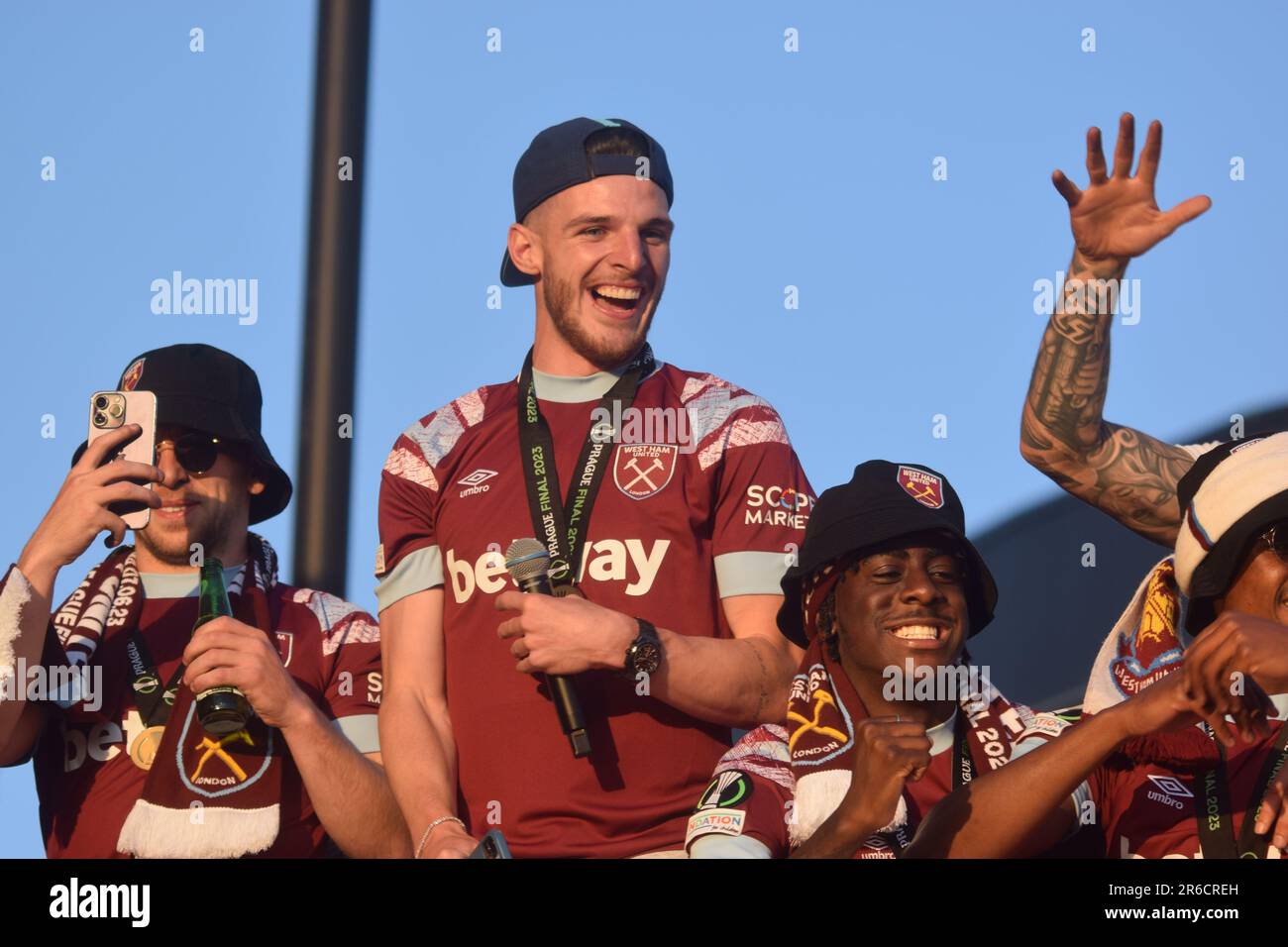 West Ham United UEFA Europa Conference League Trophy Parade Thursday ...