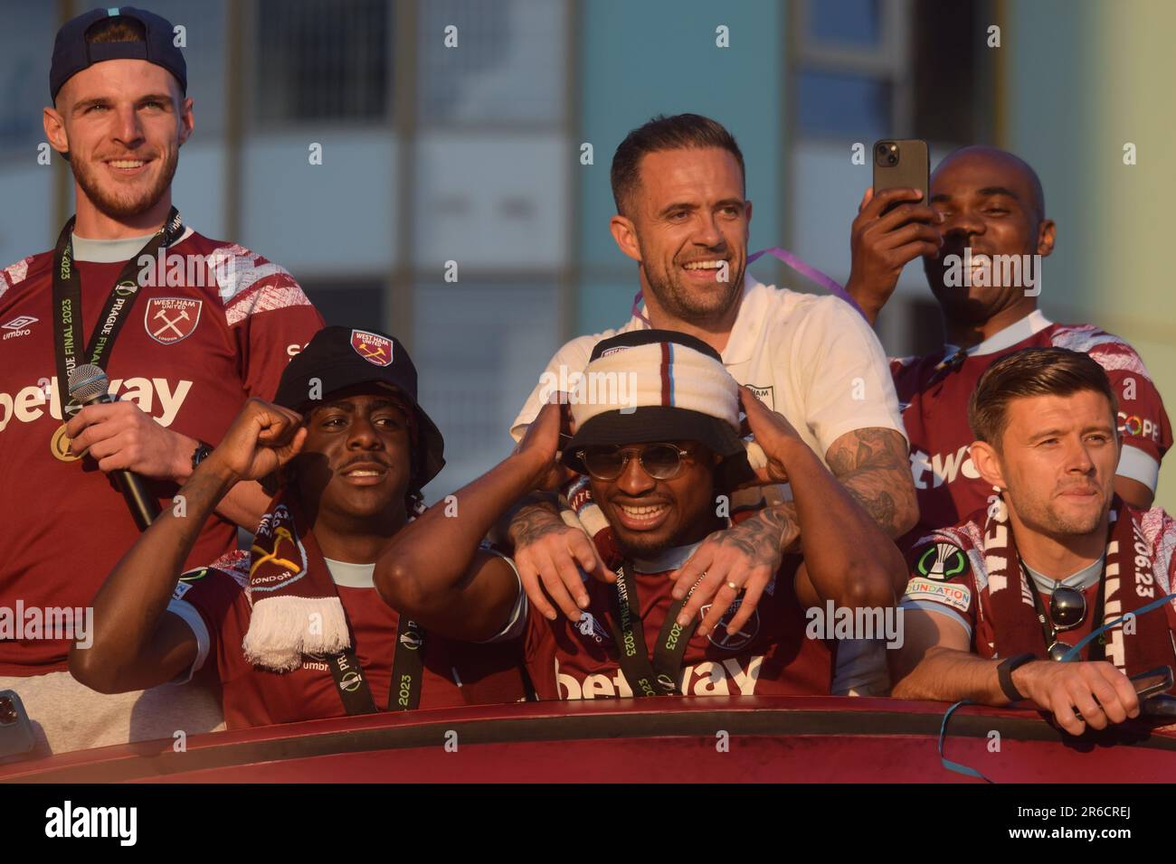West Ham United UEFA Europa Conference League Trophy Parade Thursday ...