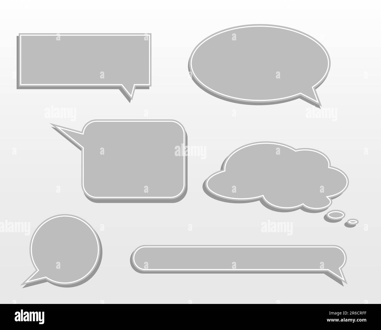 Set of grey speech labels. Vector art Stock Vector Image & Art - Alamy