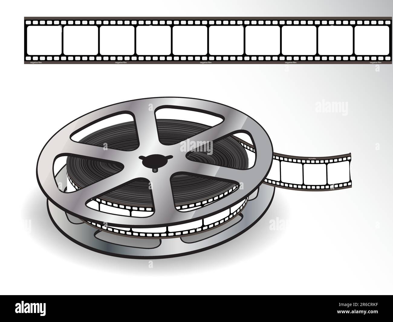 A reel of 35mm motion picture film on a white background. Vector Stock ...