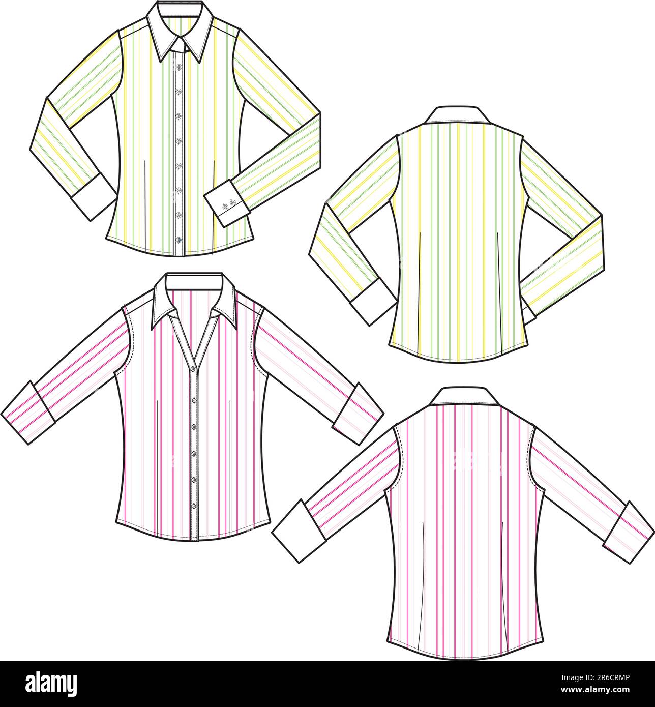 lady fashion formal stripe blouse Stock Vector Image & Art - Alamy