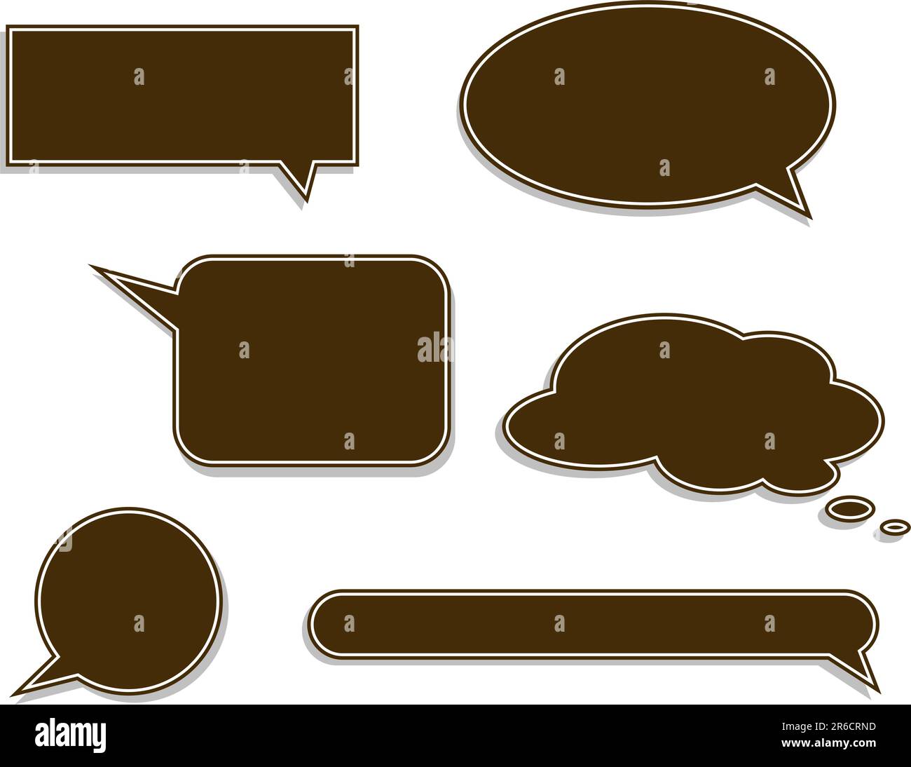 Set of brown speech labels. Vector art Stock Vector Image & Art - Alamy