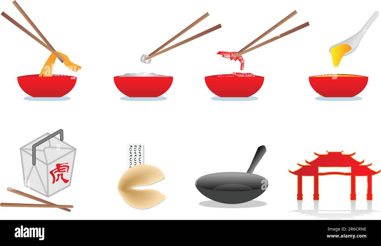 Traditional chinese gourmet meal Stock Vector Images - Alamy