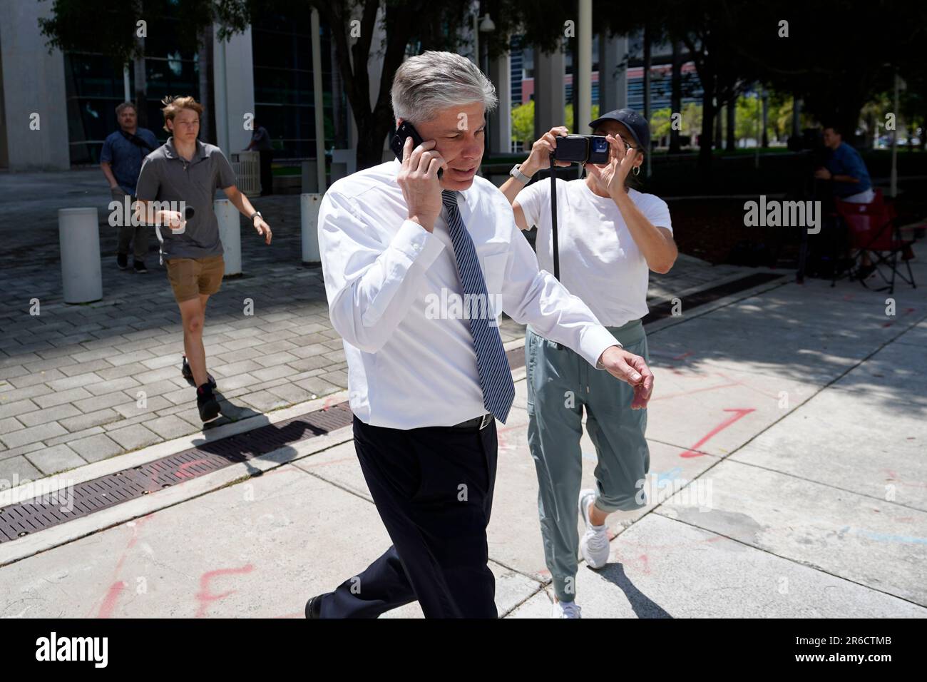 David Harbach, center, a key prosecutor on special counsel Jack Smith's ...