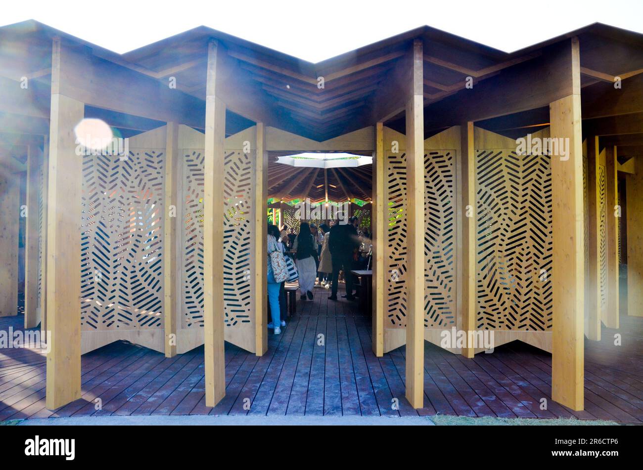 The Serpentine Pavilion 2023 designed by Lina Gotmeh is titled À table ...