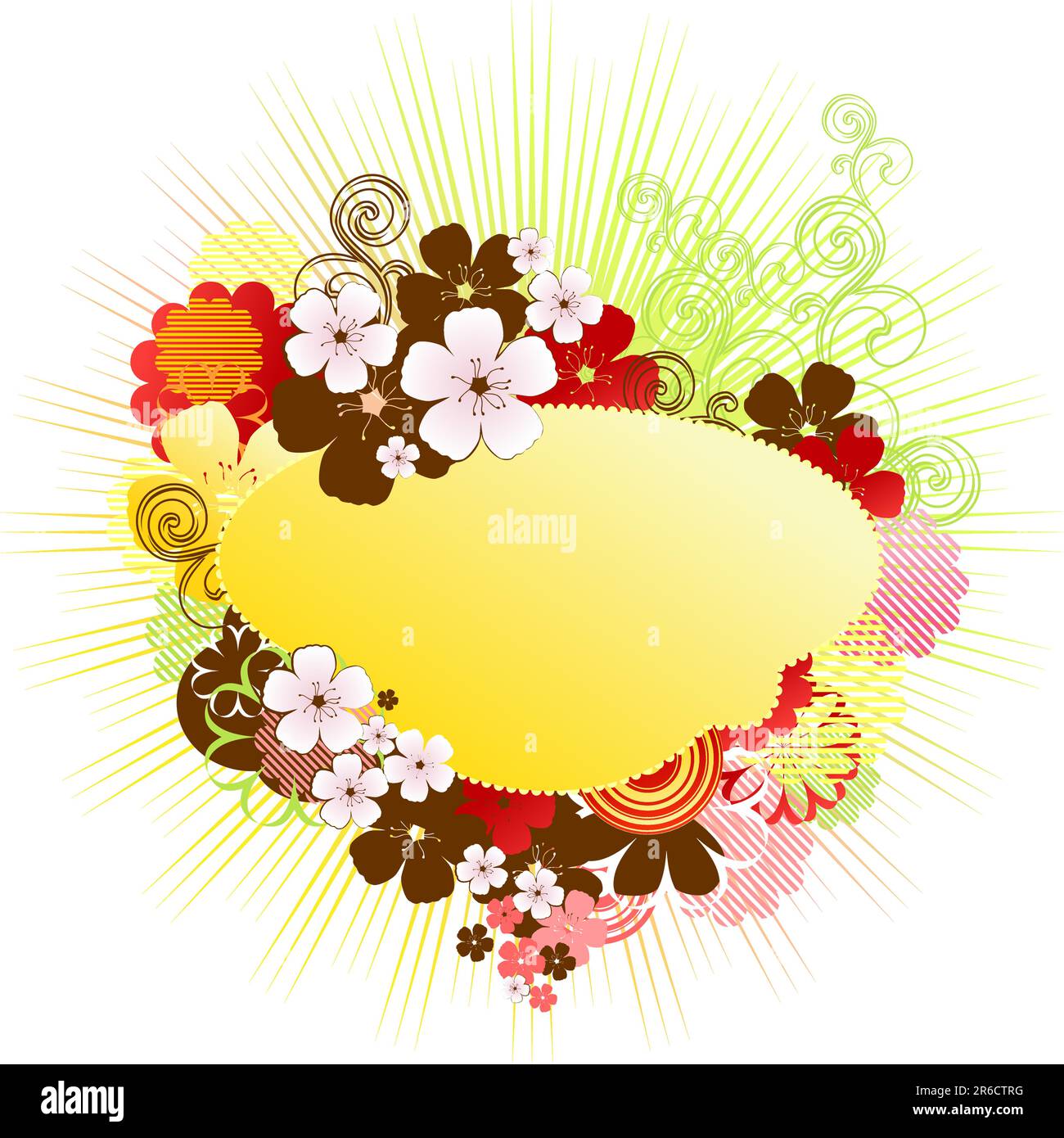 floral spring frame / vector Stock Vector Image & Art - Alamy