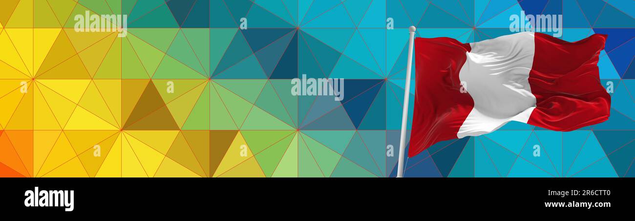 Large Peru flag waving in the wind Stock Photo - Alamy