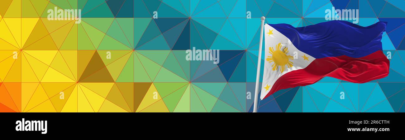 Large philippines flag waving hi-res stock photography and images - Alamy